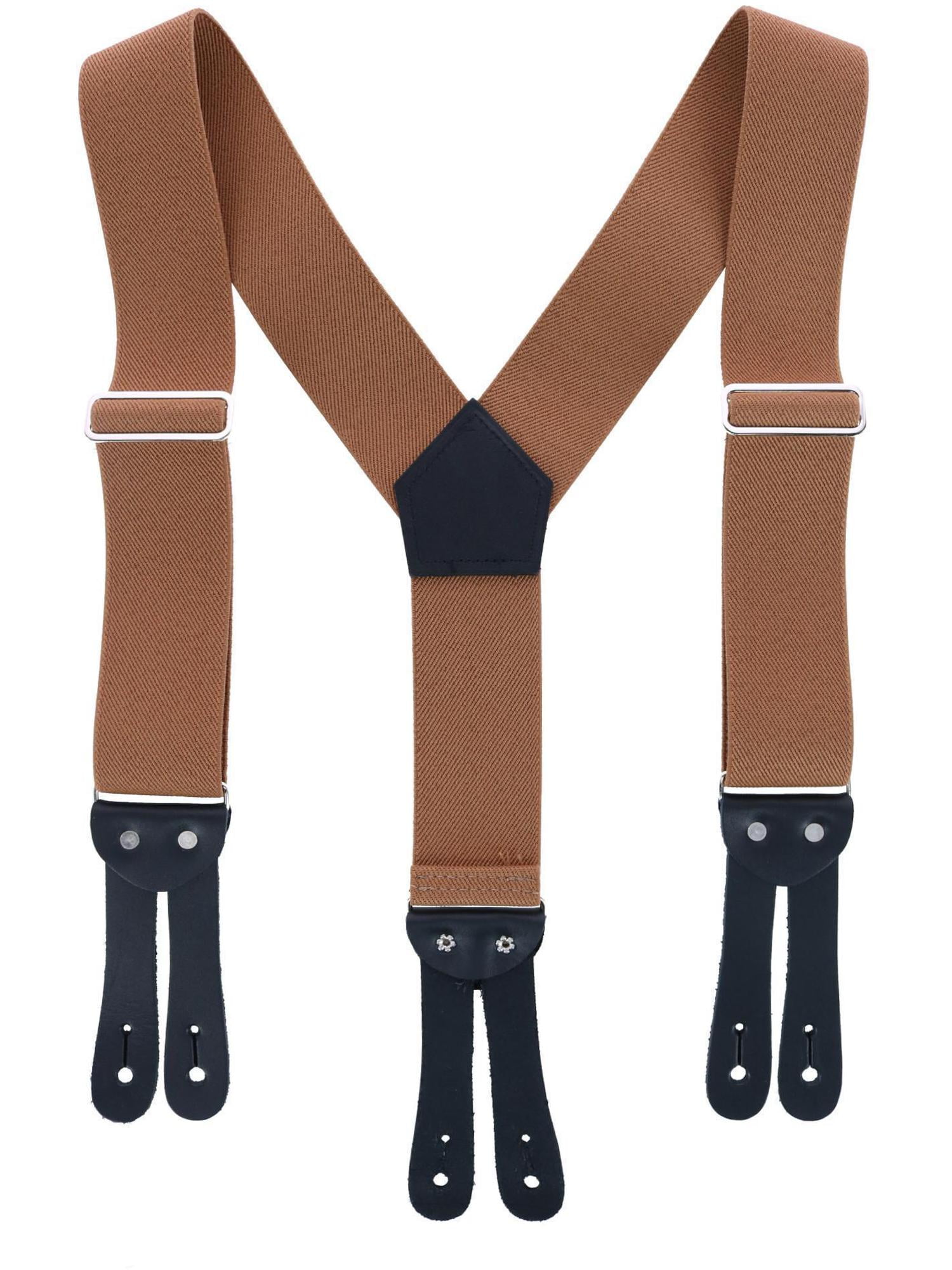 Welch Elastic Button-End Y-Back 2 Inch Work Suspenders (Men Big & Tall ...