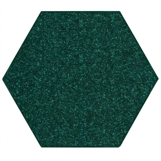 Bright House Solid Color Area Rugs Forest Green - 6' Hexagon - Walmart ...