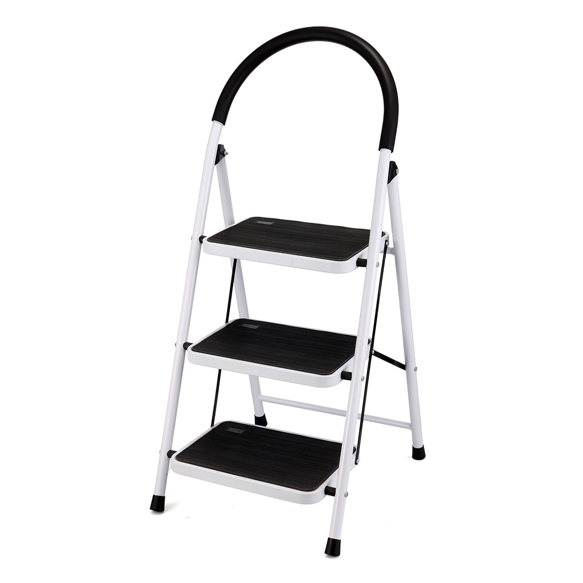 KingSo 3 Step Ladder, Folding Step Stool Anti-Slip Ladder Platform for ...