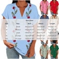Karymi Womens Blouses Vertical Floral Print T-Shirt, Notch Split V Neck ...