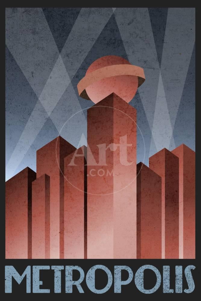 Metropolis Retro Travel Poster, Unframed Standard Poster Wall Art Sold ...
