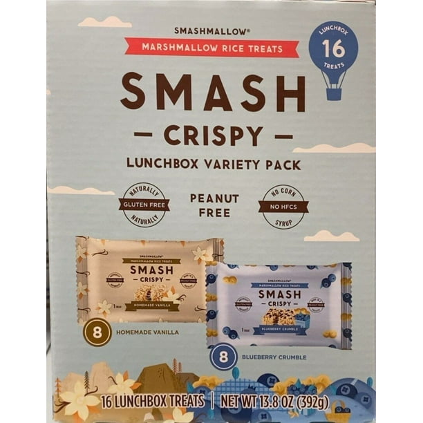 Smashmallow Marshmallow Rice Treats Smash Crispy Lunchbox Variety Pack ...