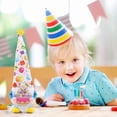 Handmade Birthday Figurine with Festive Party Hat and Colorful Balloons ...