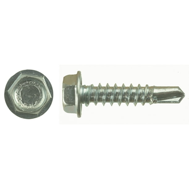AP Products 012-DP100 8 X 1 Self-Tapping 1/4" Hex Head Screw, Pack of ...