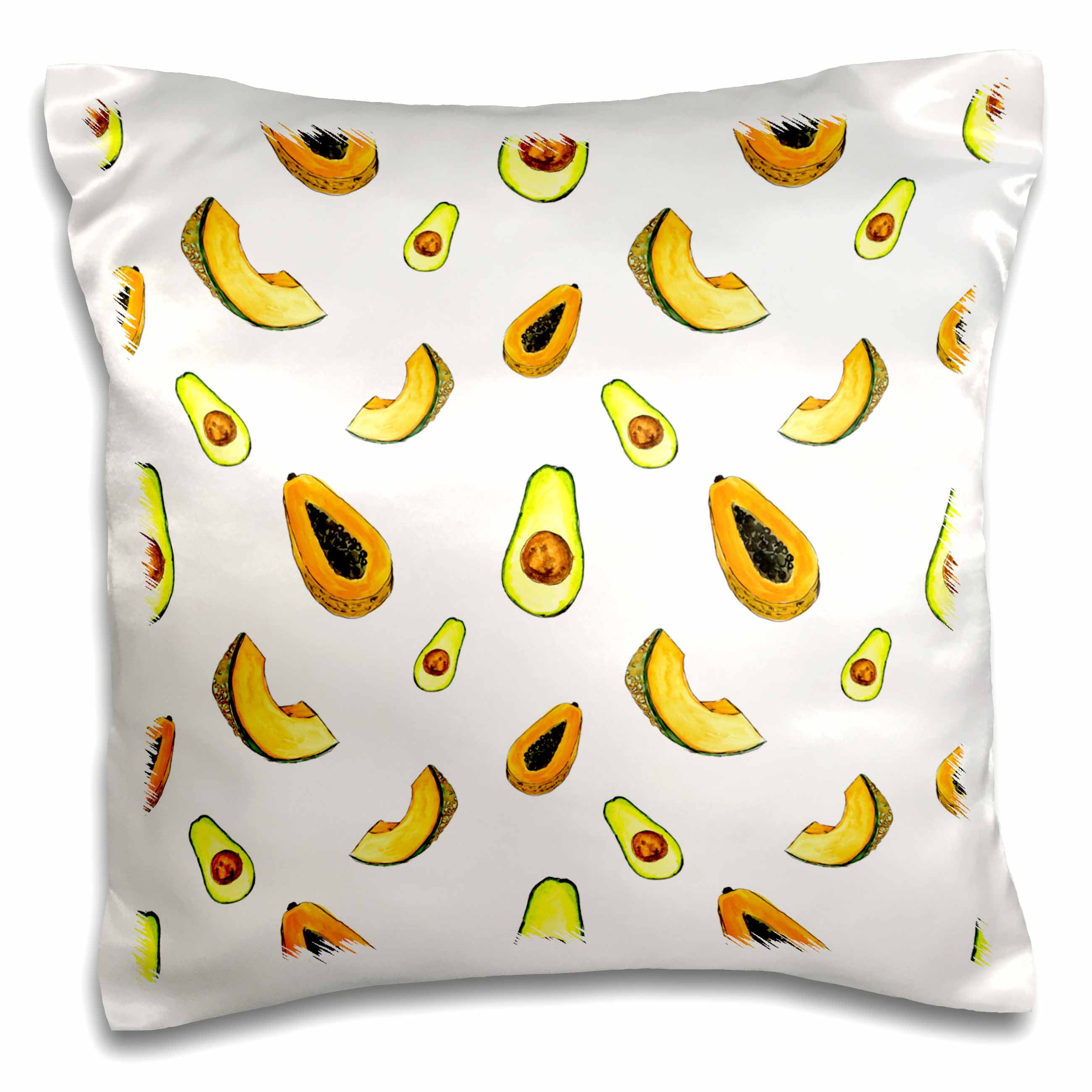 Papaya, Avocados, Cantaloupe Pattern 16x16 inch Pillow Case pc-263479-1 ...