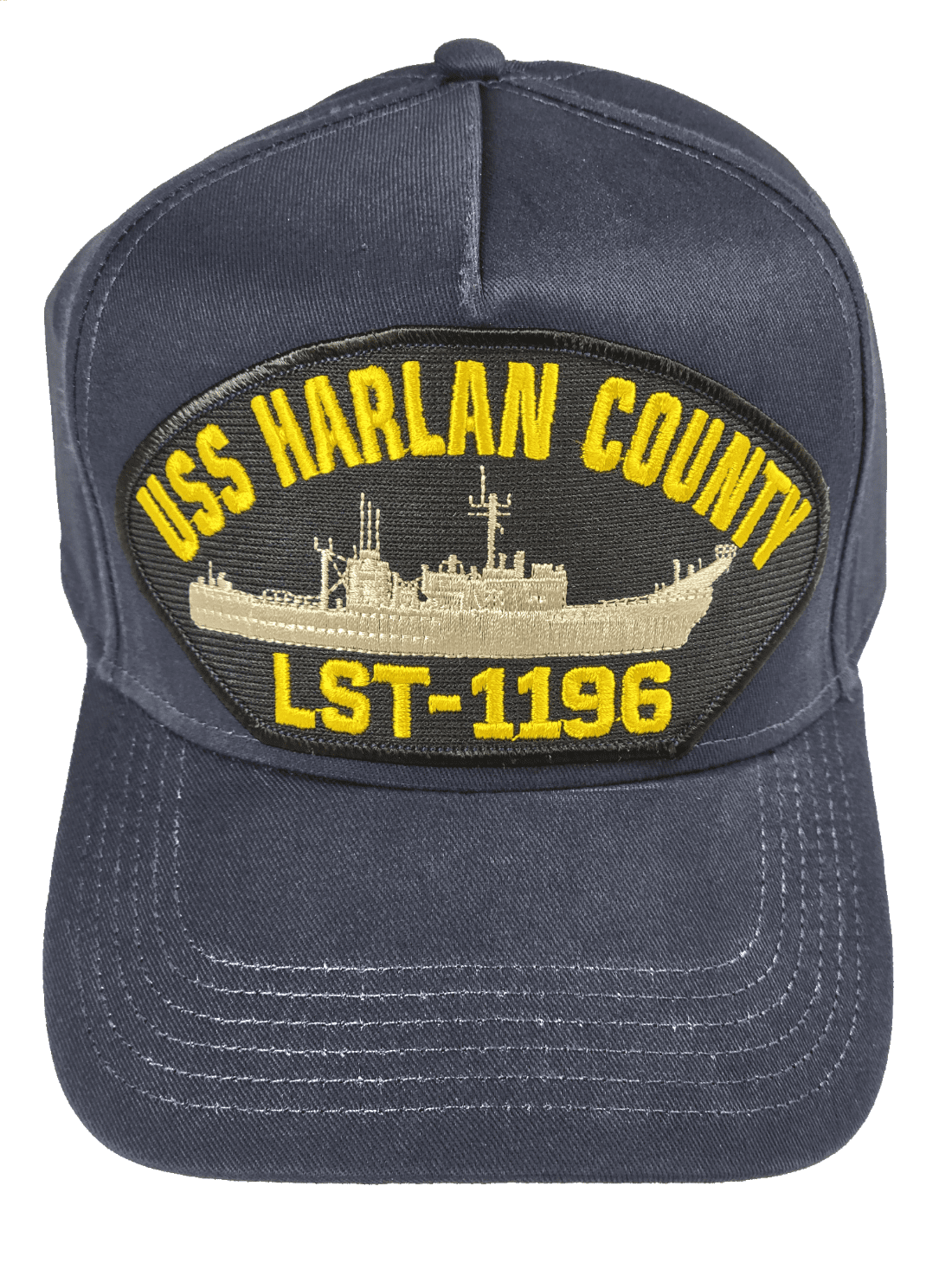 USS HARLAN COUNTY LST-1196 SHIP HAT - NAVY BLUE - Veteran Owned ...