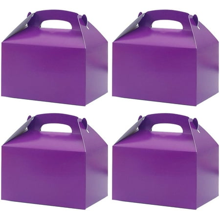 Purple Party Favor Treat Boxes 24 PCS Purple Candy Cake Gift Box Snack ...