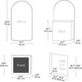 Arched Bathroom Medicine Cabinet with Mirror, No Assembly Needed ...
