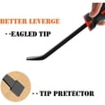 4pcs Heavy Duty Pry Bar Set with Ergonomic Handles with Strike Cap and ...