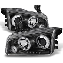 AKKON - For 2006-2010 Dodge Charger Chrome 1 Piece DRL LED Headlights w ...