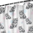 Basics Bathroom Shower Curtain, Water Resistant Fabric with Grommets ...