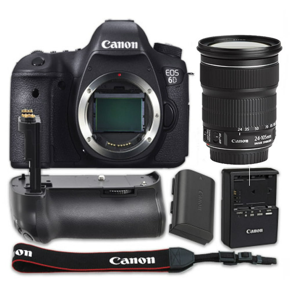 Canon EOS 6D Camera with Canon EF 24-105mm f/3.5-5.6 IS STM Lens + Pro ...