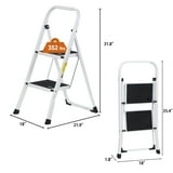 ZENY Heavy-Duty 2 Step Ladder, Portable, Non-Slip Wide Platform, Anti ...