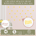 Star Vinyl Stickers for Home Decor 2-Inch Peel-N-Stick, Yellow, 30 ...