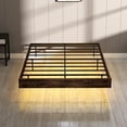 Queen Size Floating Bed Frame with LED Lights, Heavy Duty Metal ...