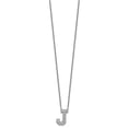 14k Solid White Gold 1/3ct Lab Grown Diamond VS+ F+ Letter J 18 Inch ...