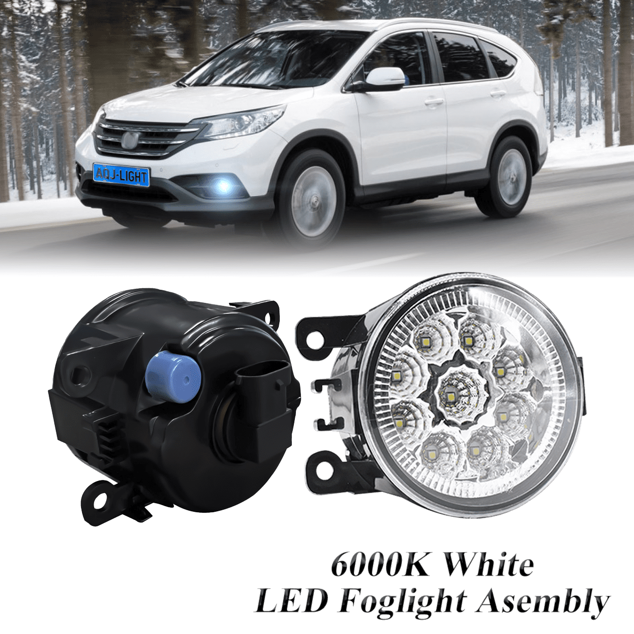 Click here for Aqj Pair Round Led Fog Lights For Honda Cr-V 2012-... prices