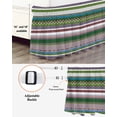 Blue Grey Green Brown Strip Bed Skirt King Size 16 Inch Drop, Boho ...