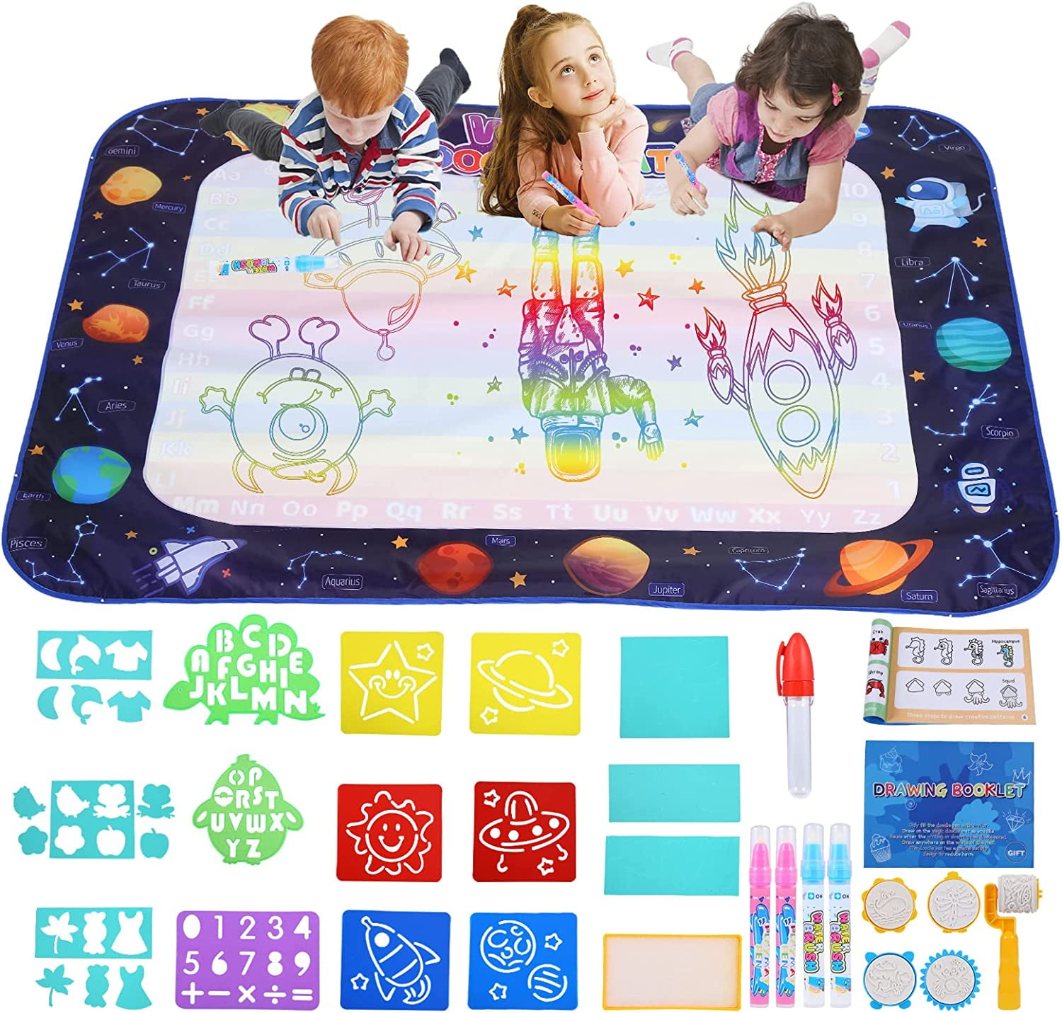 FunsLane Water Doodle Mat - 60 x 45 Inches Extra Large Aqua Magic ...
