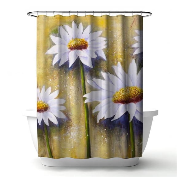Begin Home Decor 4240-7174-FL109 71 x 74 in. Daisies at Sun Botanical ...