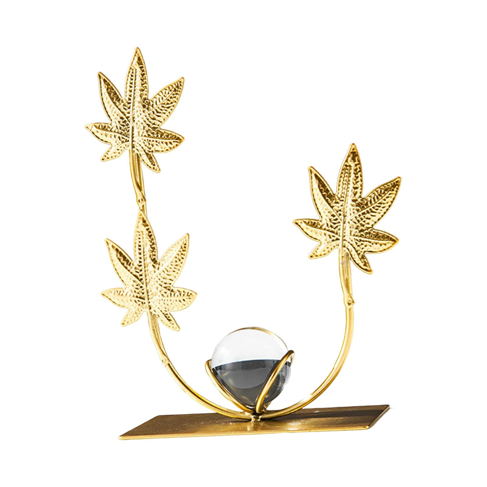 Wrought Iron Leaves Statue Leaf Sculpture Collectible Home Modern Home ...