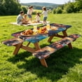 Astronaut Planet Space Galaxy Psychedelic 3-Piece Fitted Picnic Table ...