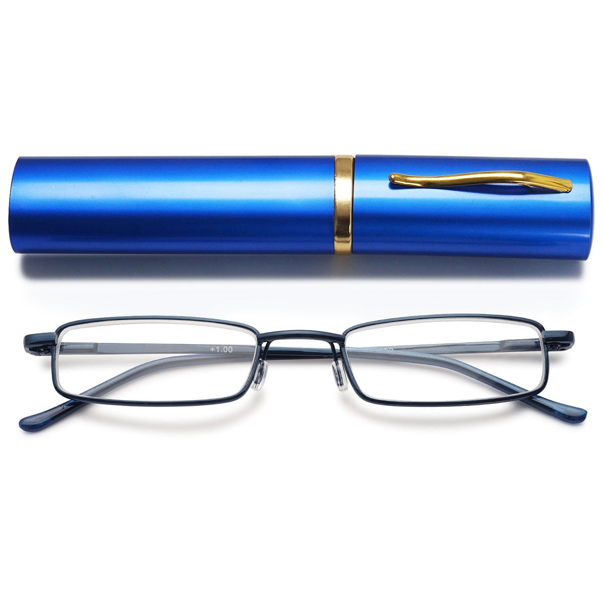 Magimodac Compact Metal Reading Glasses 40 Spring Hinge Lightweight Portable Clip With Aluminum