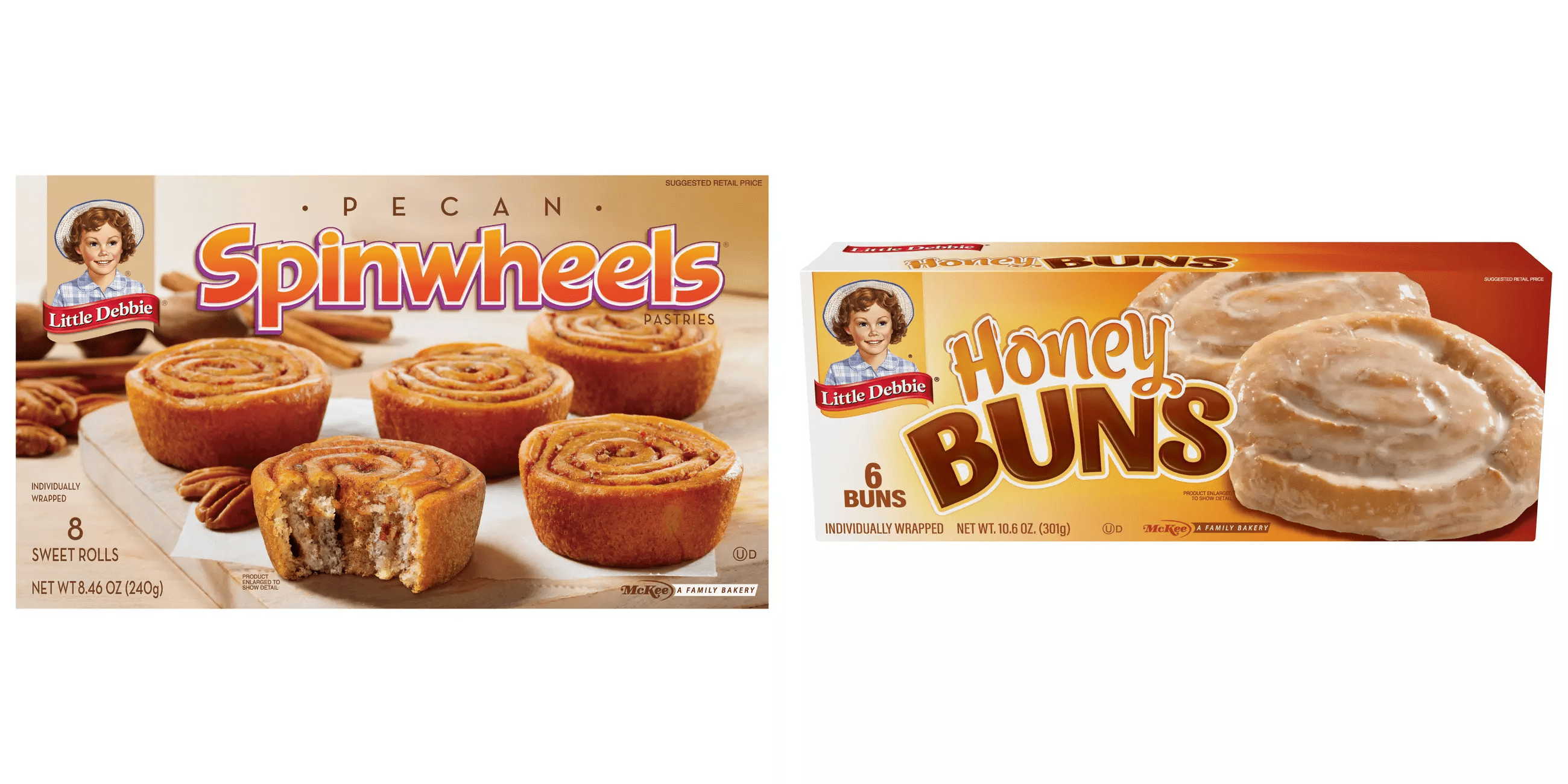 Pretzel Buns Tastykake Glazed Honey Buns, 6 Count, Individually Wrapped ...