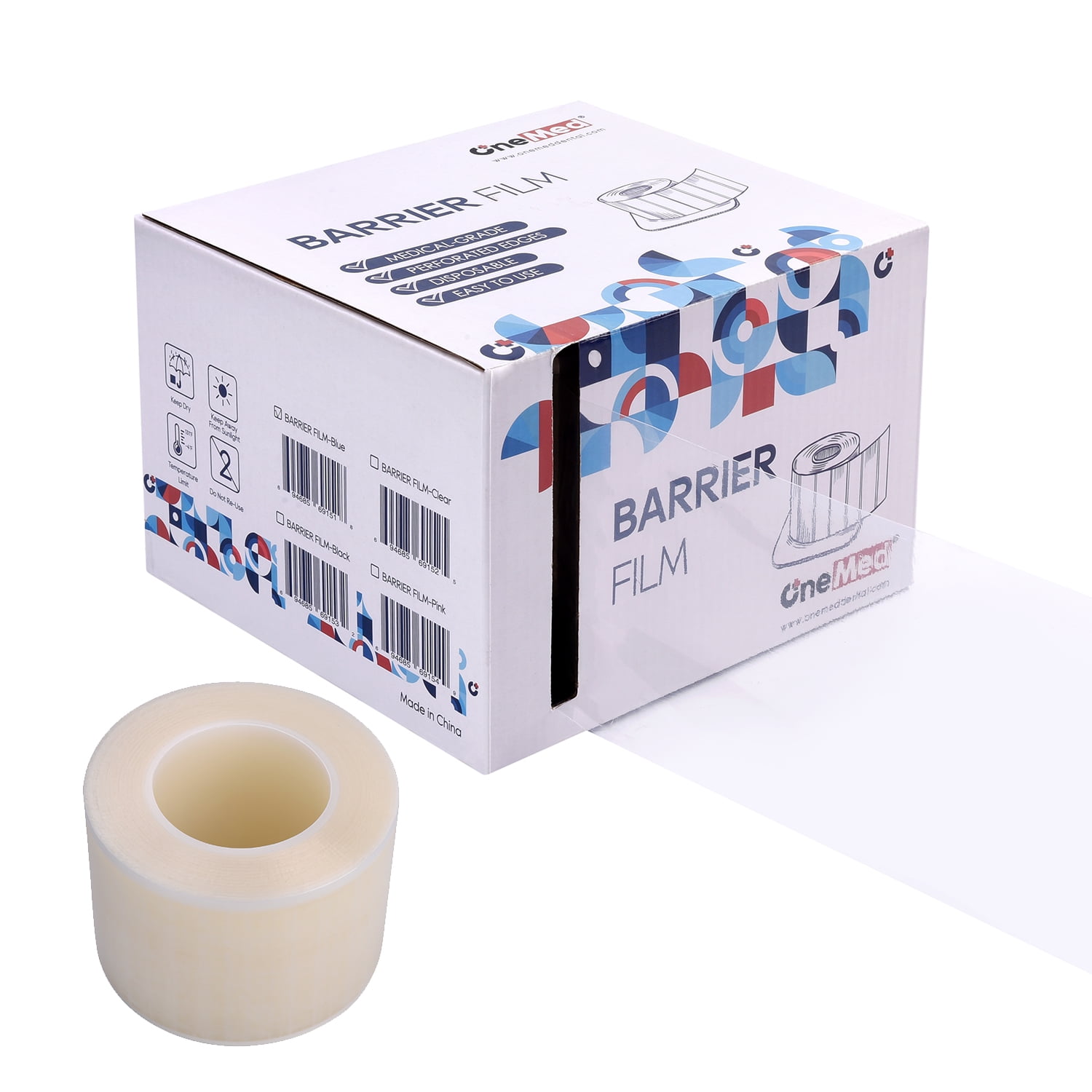 OneMed Barrier Film for Dental and Medical Tattoo 4"x 6" (4 Rolls) One ...