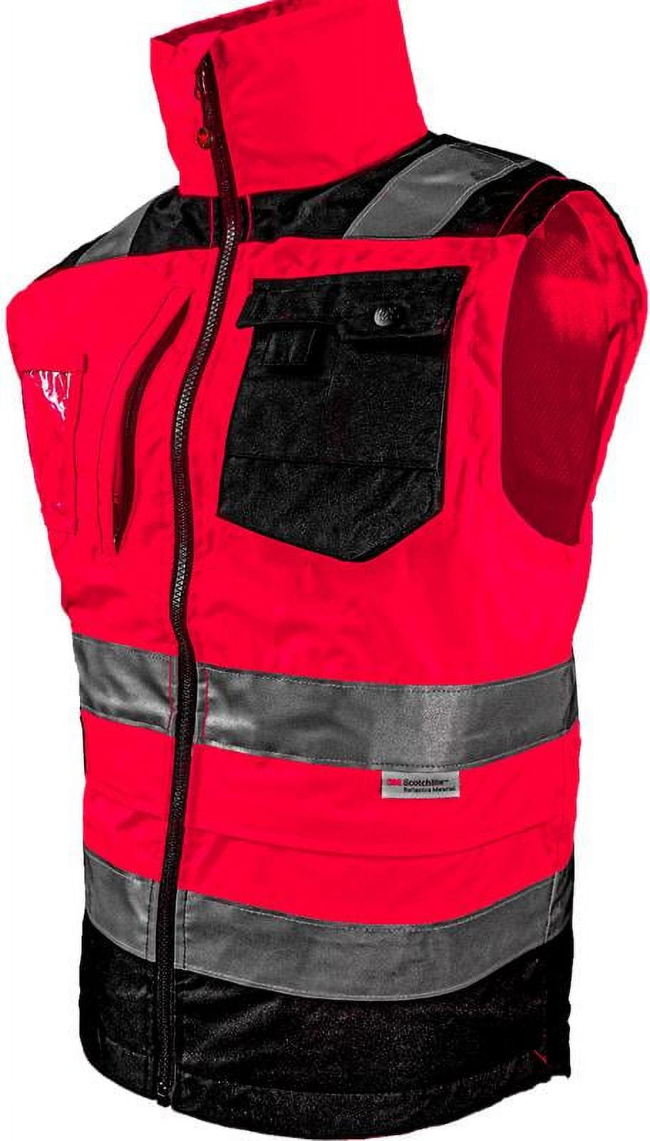 Chaleco Seguridad Alta Visibilidad Impermeable BERSERKER Rojo alta ...