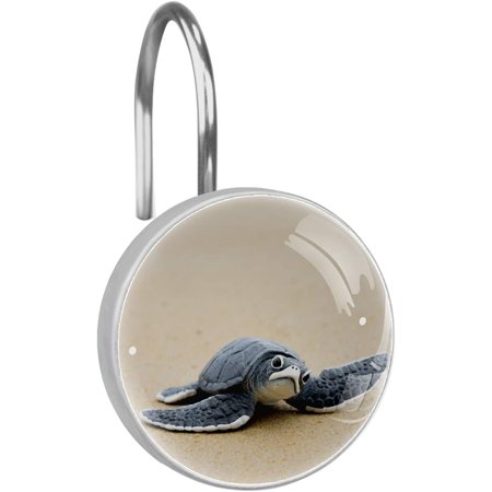 Curtain Hooks Beach Turtle Rust Resistant Shower Hooks Rings for Kid's ...