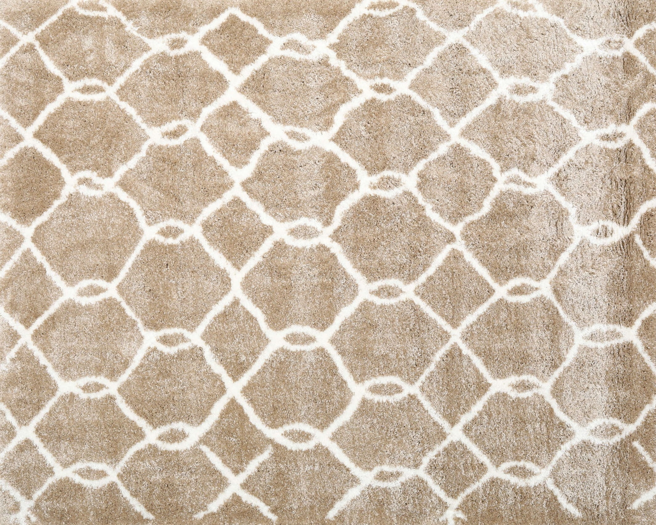 Ahgly Company Indoor Rectangle Contemporary Camel Brown Trellis Area ...