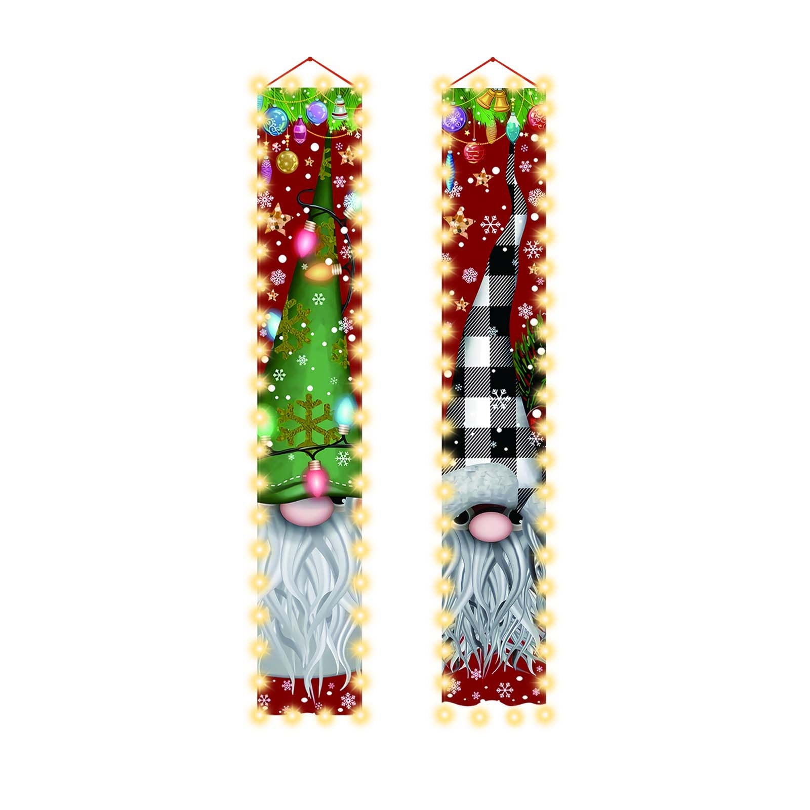 Banderín Navideño Para Puerta Con Cadena De Luces Led En Forma De ...