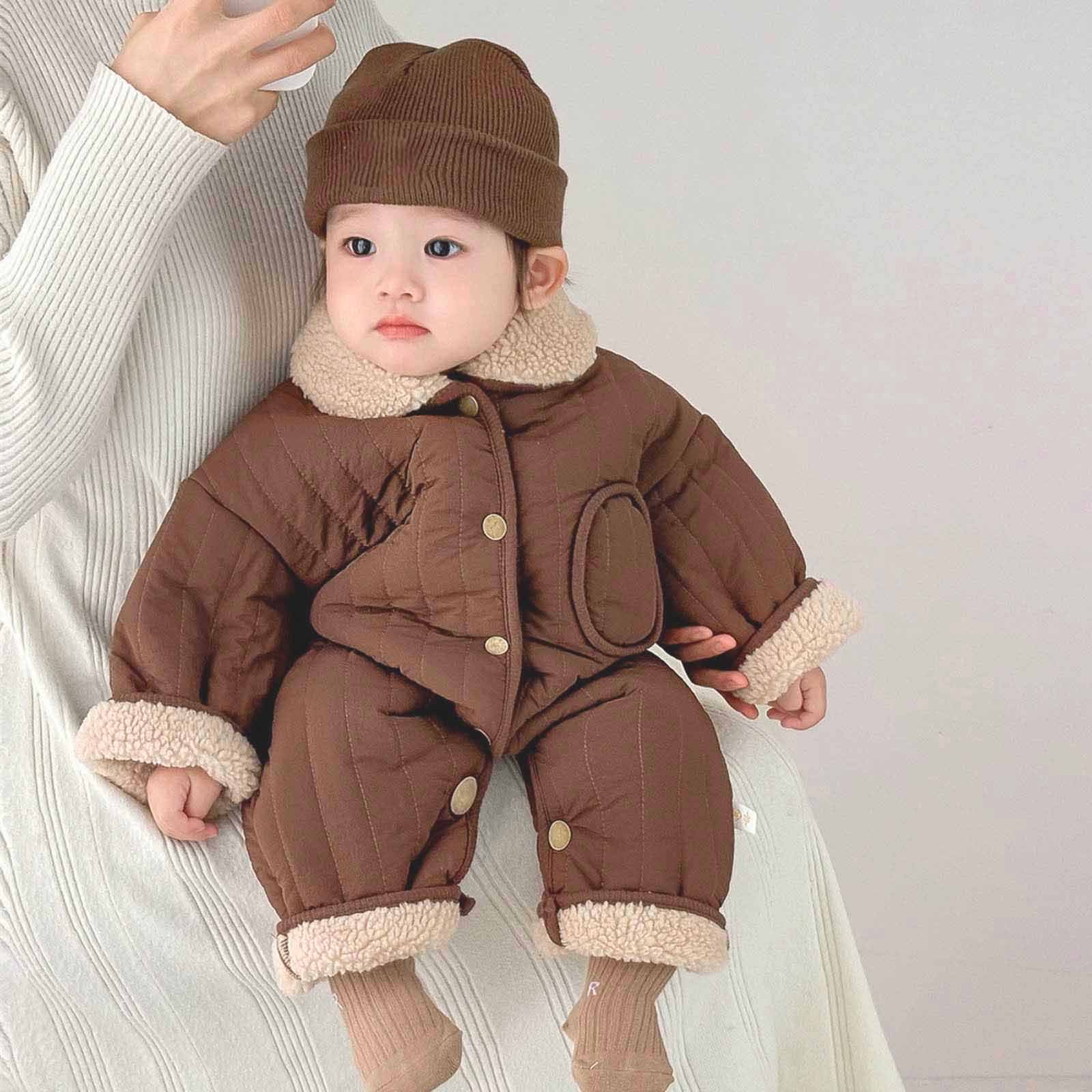 Click here for Zhangmingg Boys Girls Long Sleeve Solid Romper Jum... prices