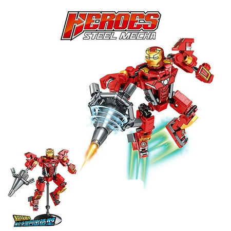 Super-heros Mini Iron Man Heavy Mech Armor Model Figures Building ...