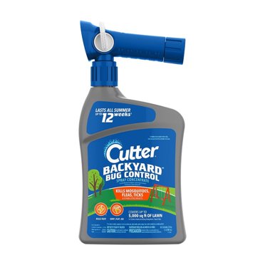 Cutter Backyard Mosquito Control Spray, Outdoor Lawn Repellent, Hose ...