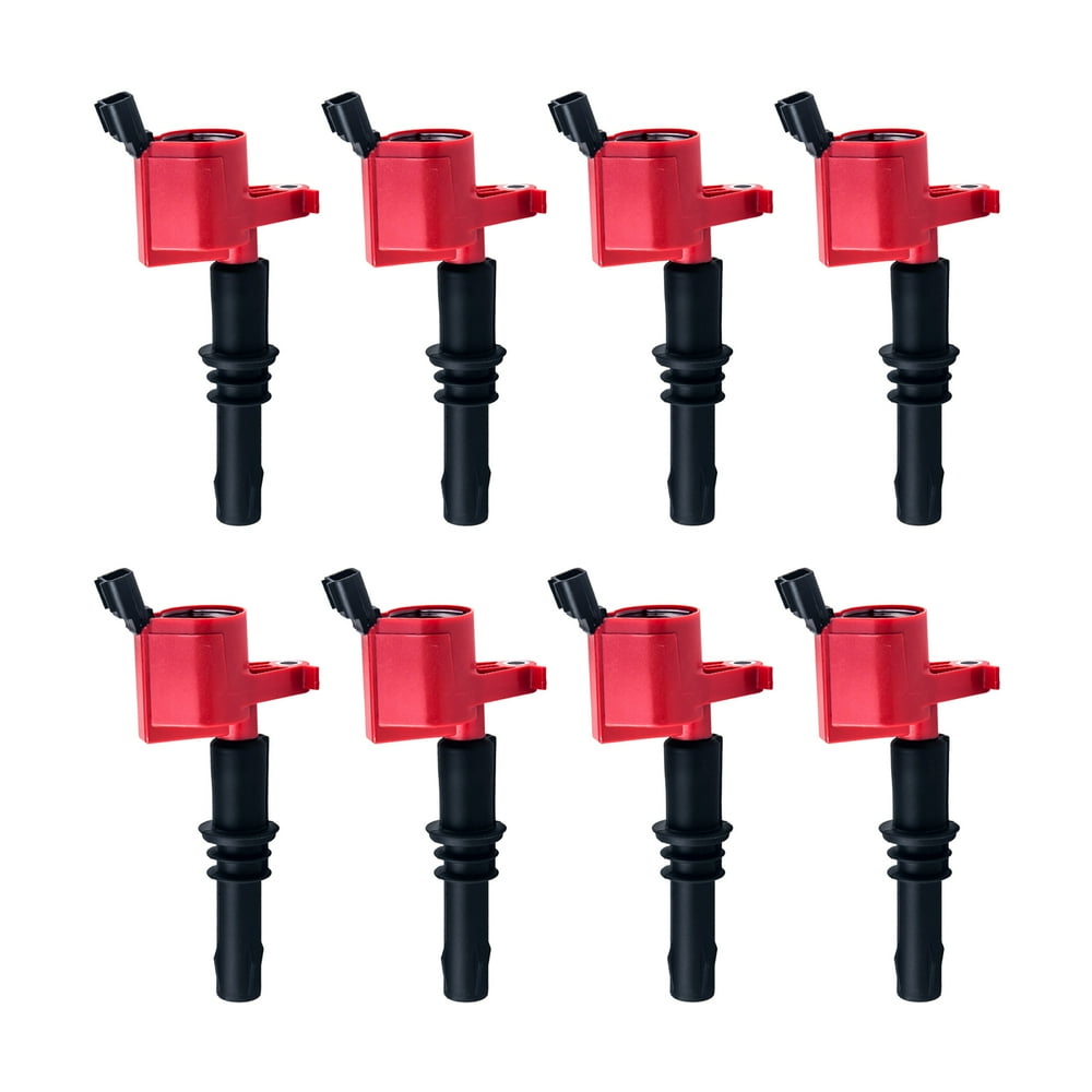 DG511 Set of 8 Red Ignition Coils For Ford Lincoln Mercury V8 5.4L 4.6L ...