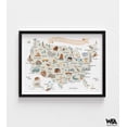 The United States Of America Map Print, Framed USA Map Wall Art, USA ...