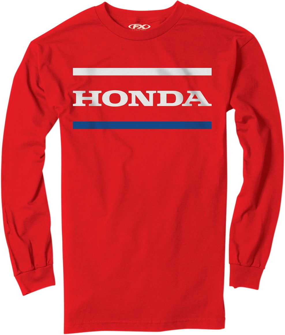 Factory Effex Honda Stripes Mens Long Sleeve T-Shirt Red XL - Walmart.com