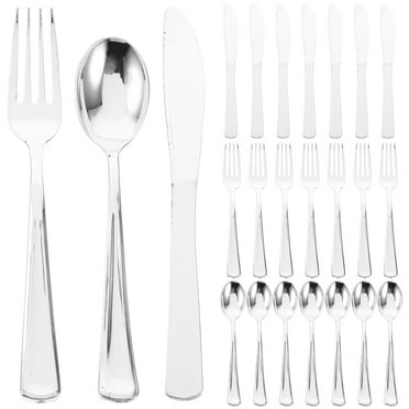 PLASTICPRO Plastic Silverware Kitchen Utensil Set Disposable Plastic ...