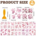 12 Sheets 12 Style PVC Stickers Heat Transfer for Window Decoration ...