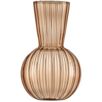 6" Green Translucent Glass Indoor Tabletop Vase with Natural Rattan ...