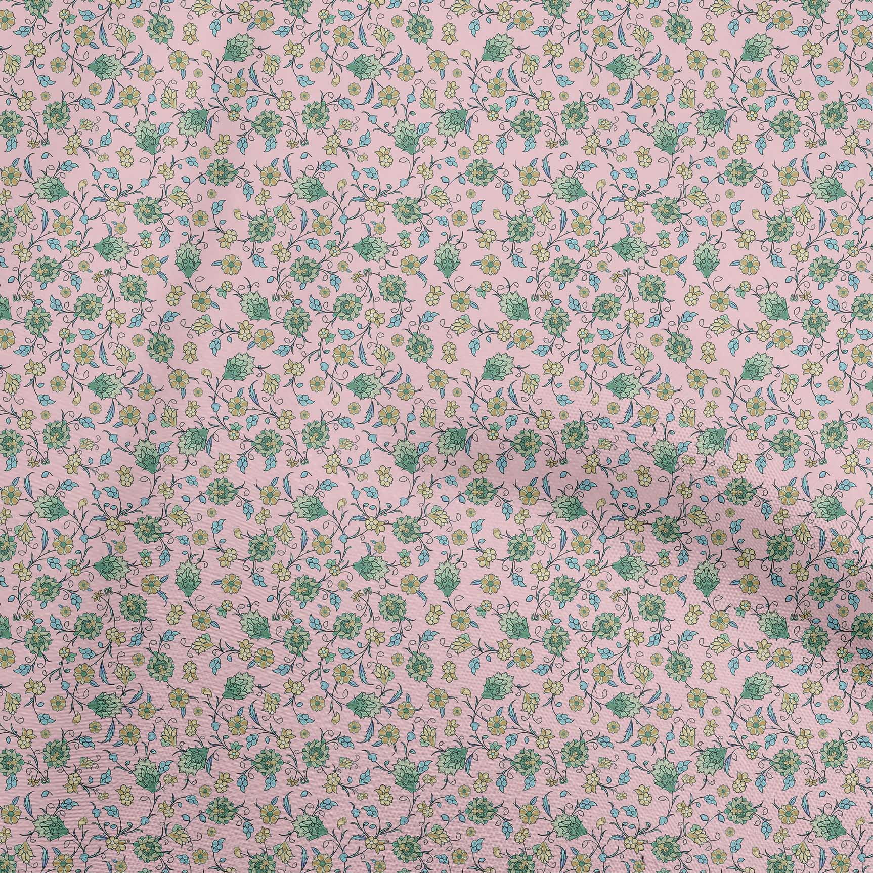 oneOone Cotton Poplin Light Pink Fabric Asian Suzani Diy Clothing ...