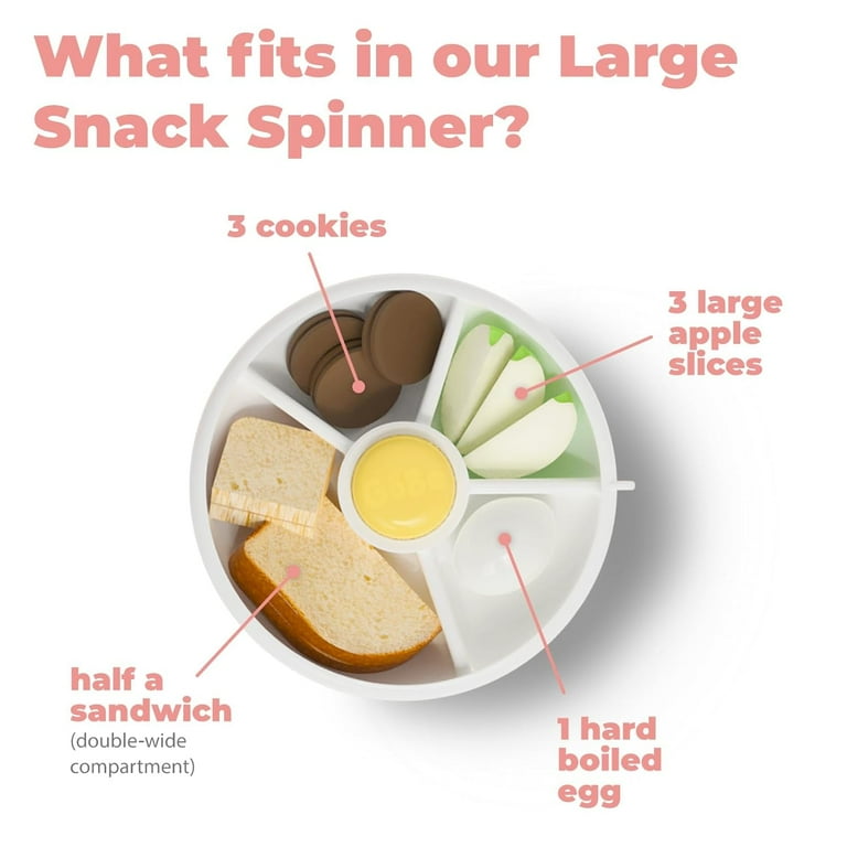 Kids Snack Spinner With 5 Compartments Reusable Kids Snack Spinner With ...