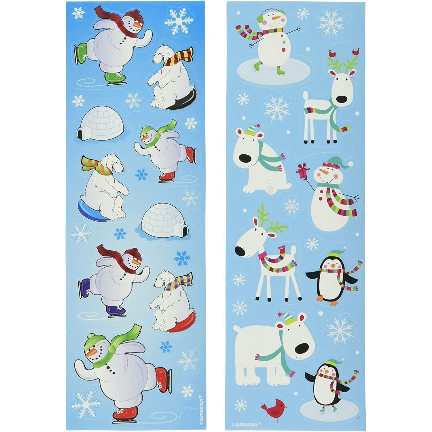 Click here for Amscan Joyful Snowman Christmas Sticker Sheet (Pac... prices