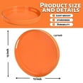MAONAME 13" Orange Round Tray, Orange Serving Tray with Handles, Modern ...