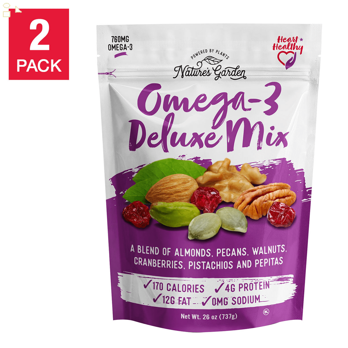 Nature'S Garden Omega-3 Deluxe Mix 26 Oz, 2-Pack - Walmart.com