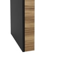 Boahaus Fukuoka Modern Computer Desk, Black - Brown Matte, for Adults ...