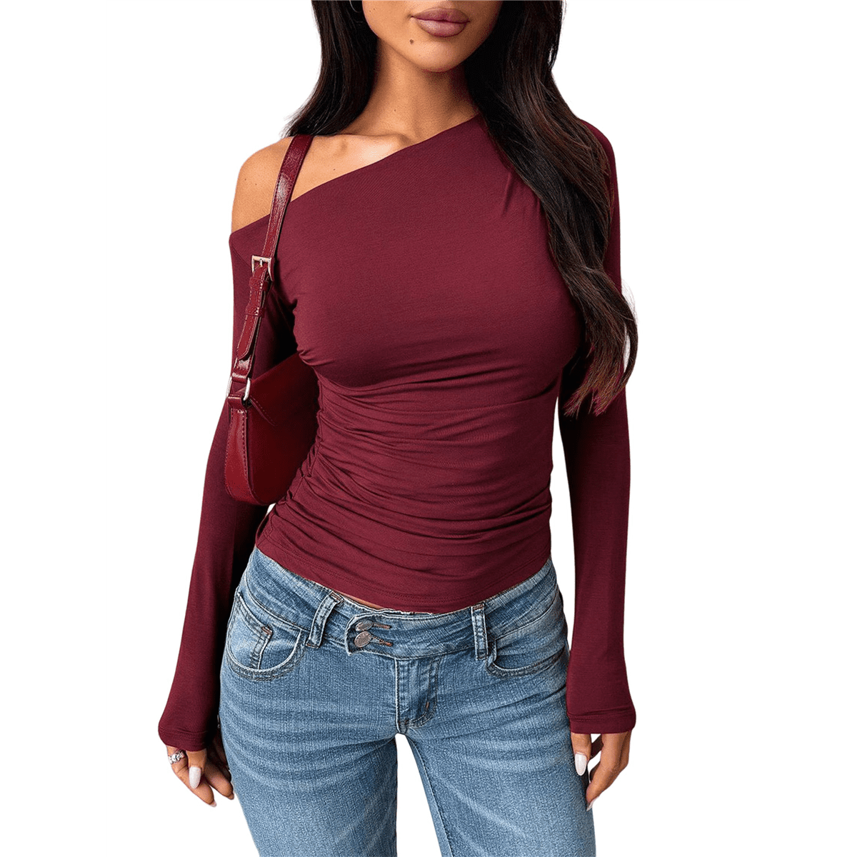 Click here for Unbranded Womens Off Shoulder Tops Dressy Long Sle... prices