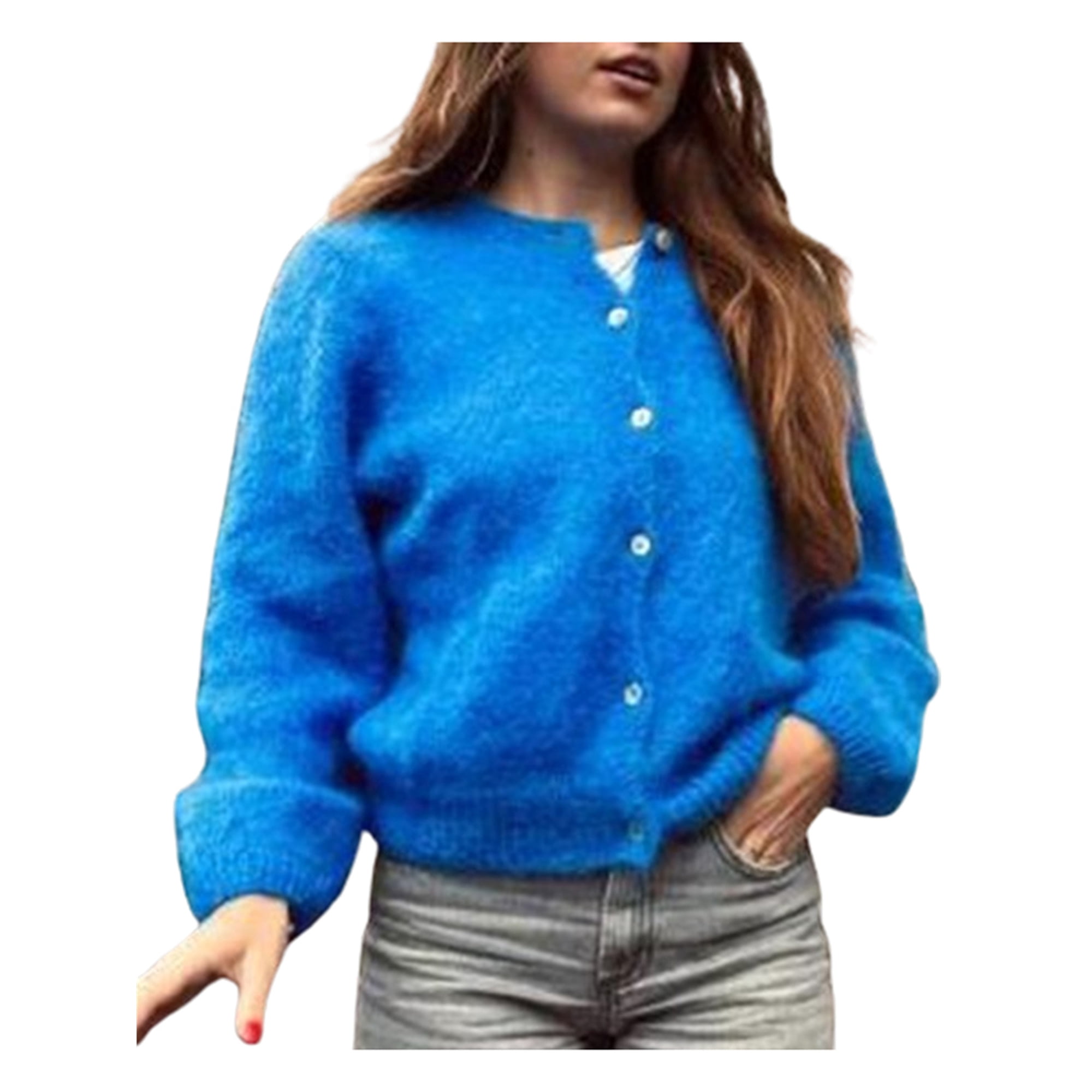 Click here for Gupgi Women Solid Sweater Fashion Knit Cardigan Cr... prices